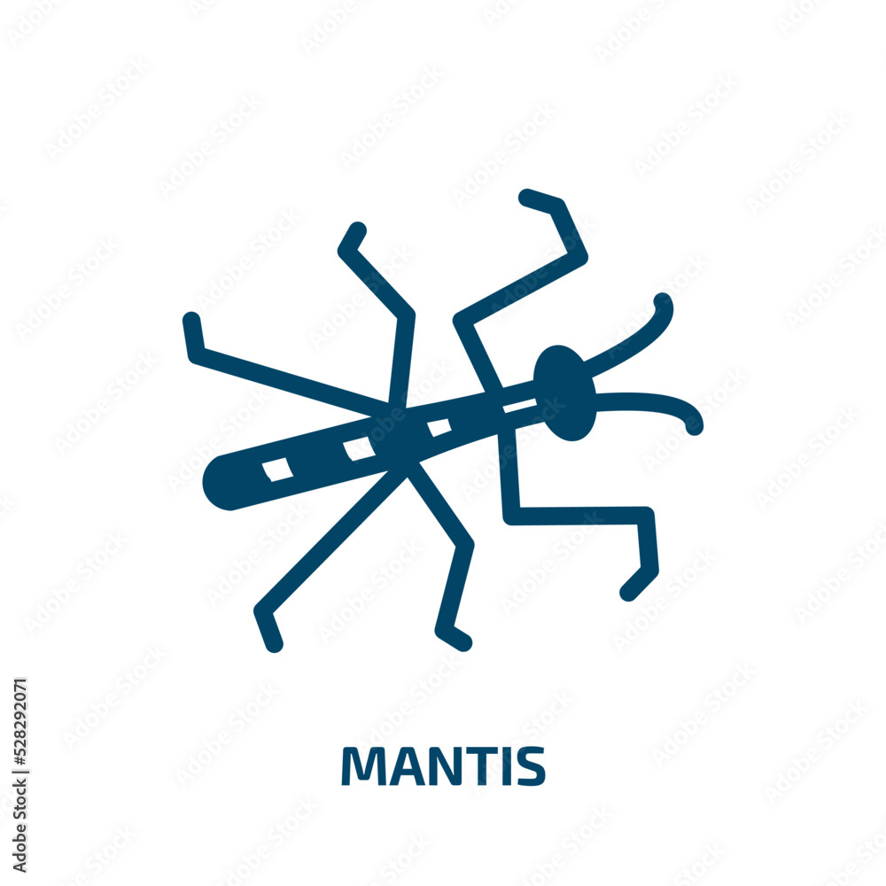 mantis vector icon. mantis, insect, wildlife filled icons from flat insects concept. Isolated ...