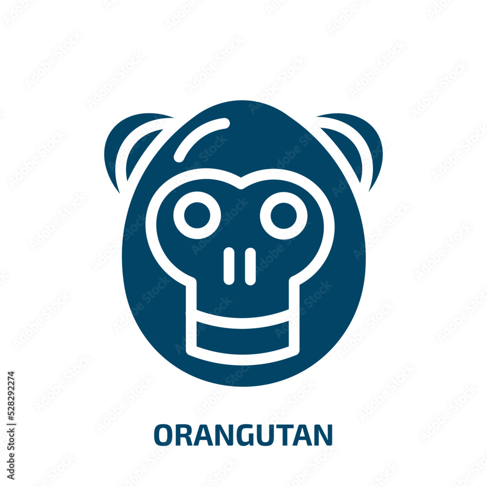 orangutan vector icon. orangutan, monkey, primate filled icons from ...