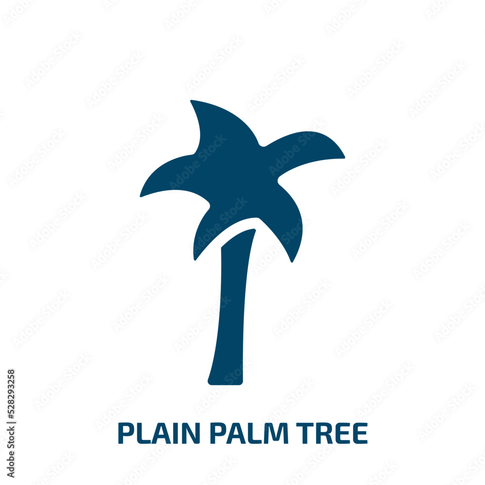 plain palm tree vector icon. plain palm tree, palm, nature filled icons ...