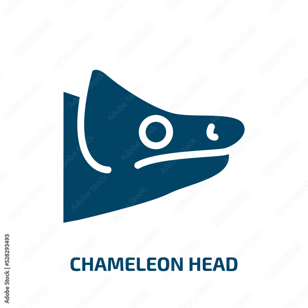 chameleon head vector icon. chameleon head, chameleon, animal filled ...