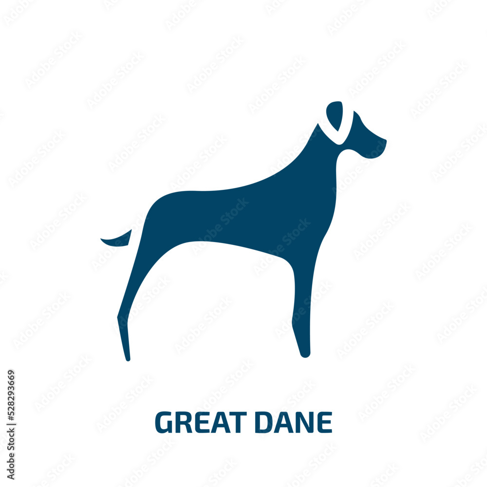great dane vector icon. great dane, pet, animal filled icons from flat ...