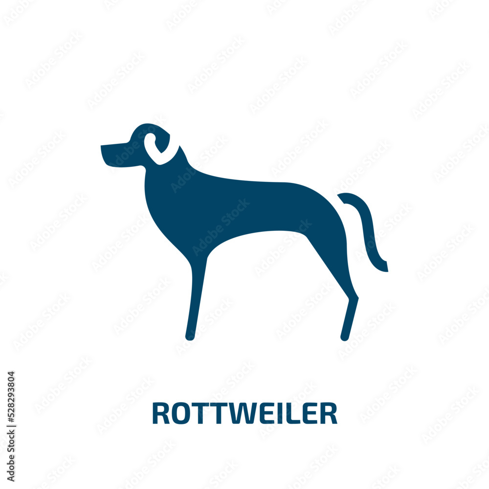 rottweiler vector icon. rottweiler, pet, animal filled icons from flat ...