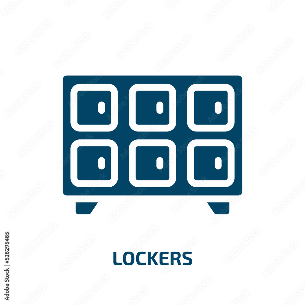 lockers vector icon. lockers, locker, secure filled icons from flat ...