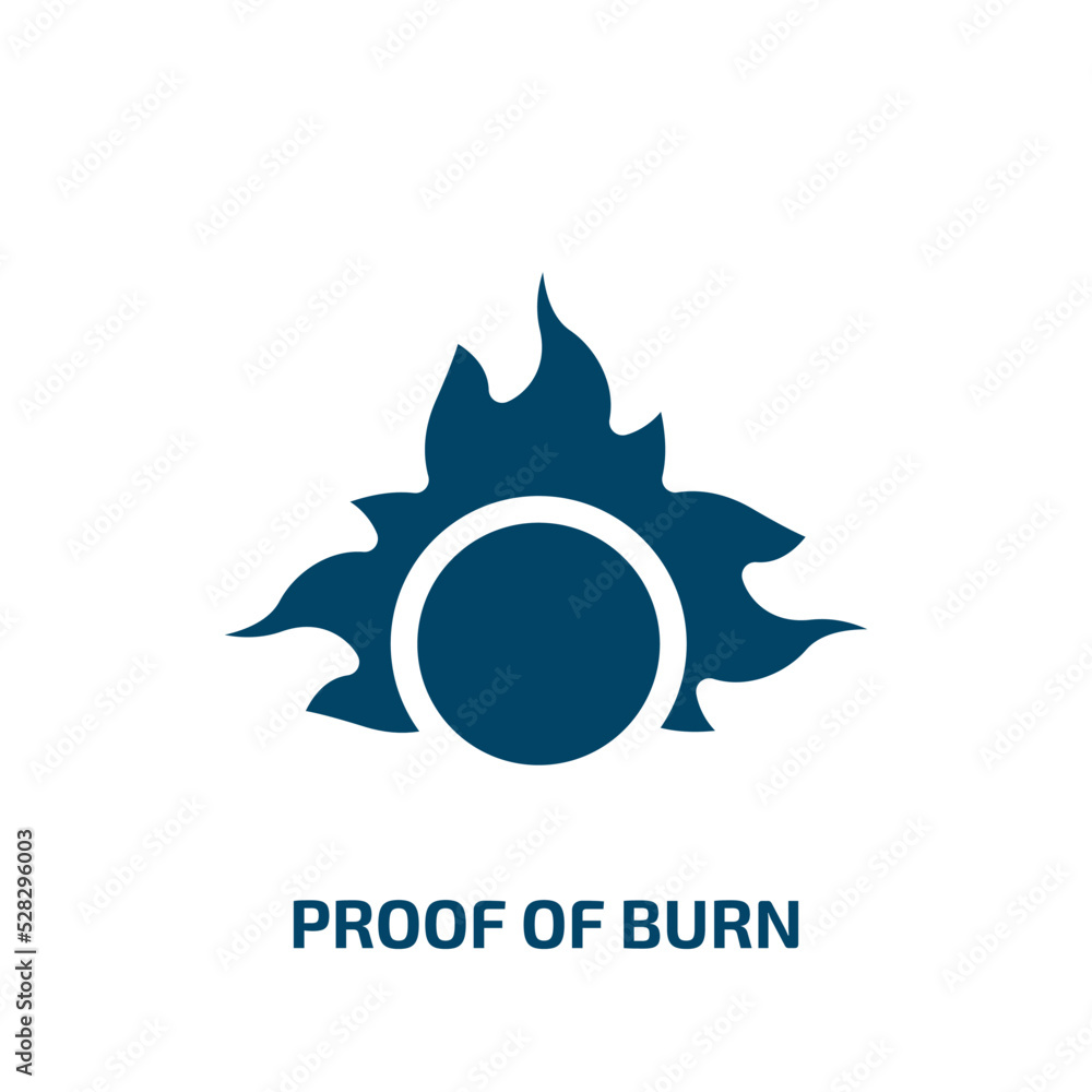 proof of burn vector icon. proof of burn, security, proof filled icons ...