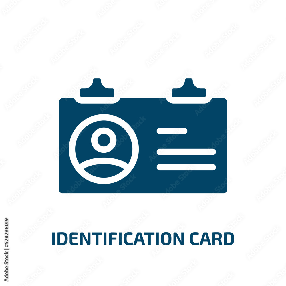 identification card vector icon. identification card, identification ...