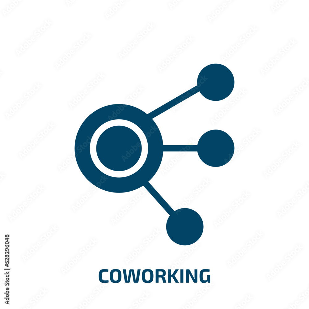 Vecteur Stock coworking vector icon. coworking, meeting, job filled ...