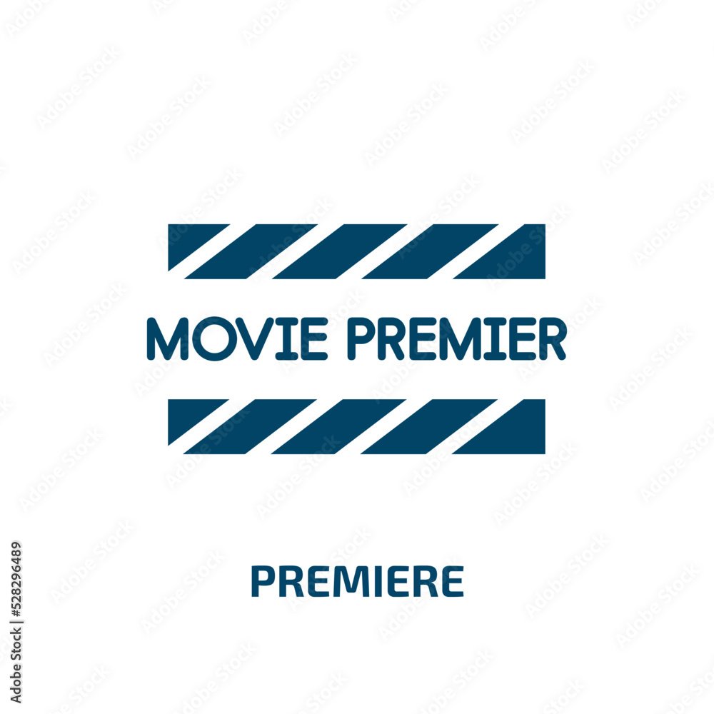 premiere vector icon. premiere, movie, theater filled icons from flat ...