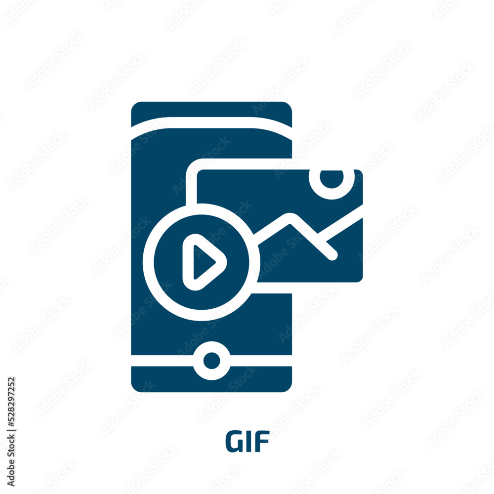 gif vector icon. gif, document, file filled icons from flat ...