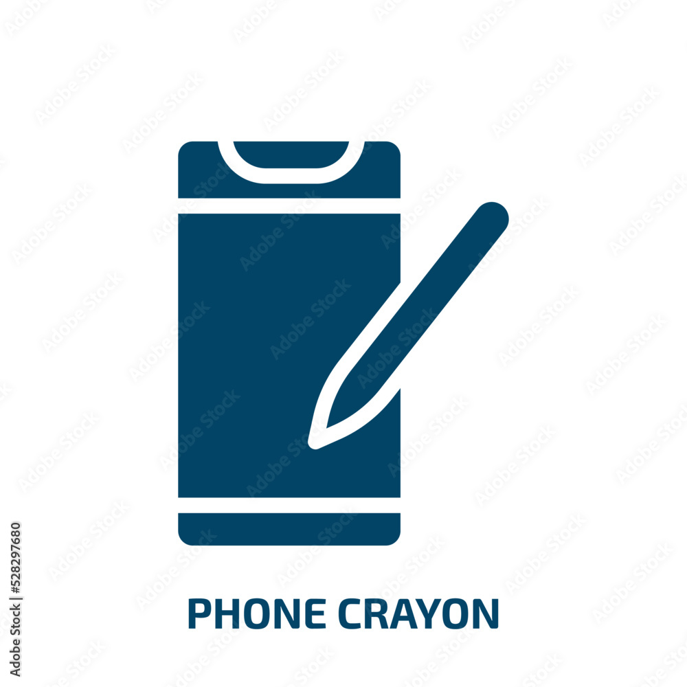 phone crayon vector icon. phone crayon, phone, crayons filled icons ...