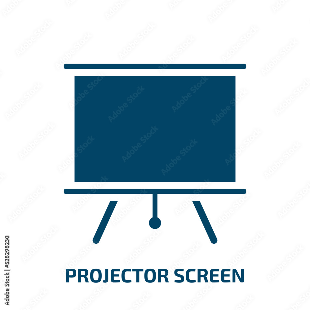 projector screen vector icon. projector screen, screen, projector ...