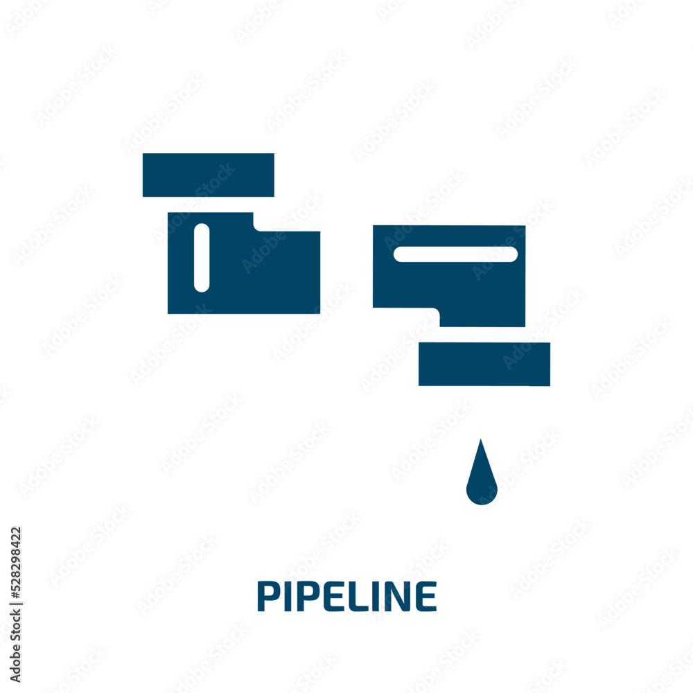 pipeline vector icon. pipeline, industry, pipe filled icons from flat ...