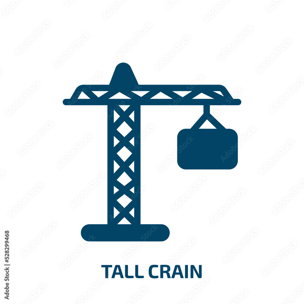 tall crain vector icon. tall crain, vector, graphic filled icons from ...