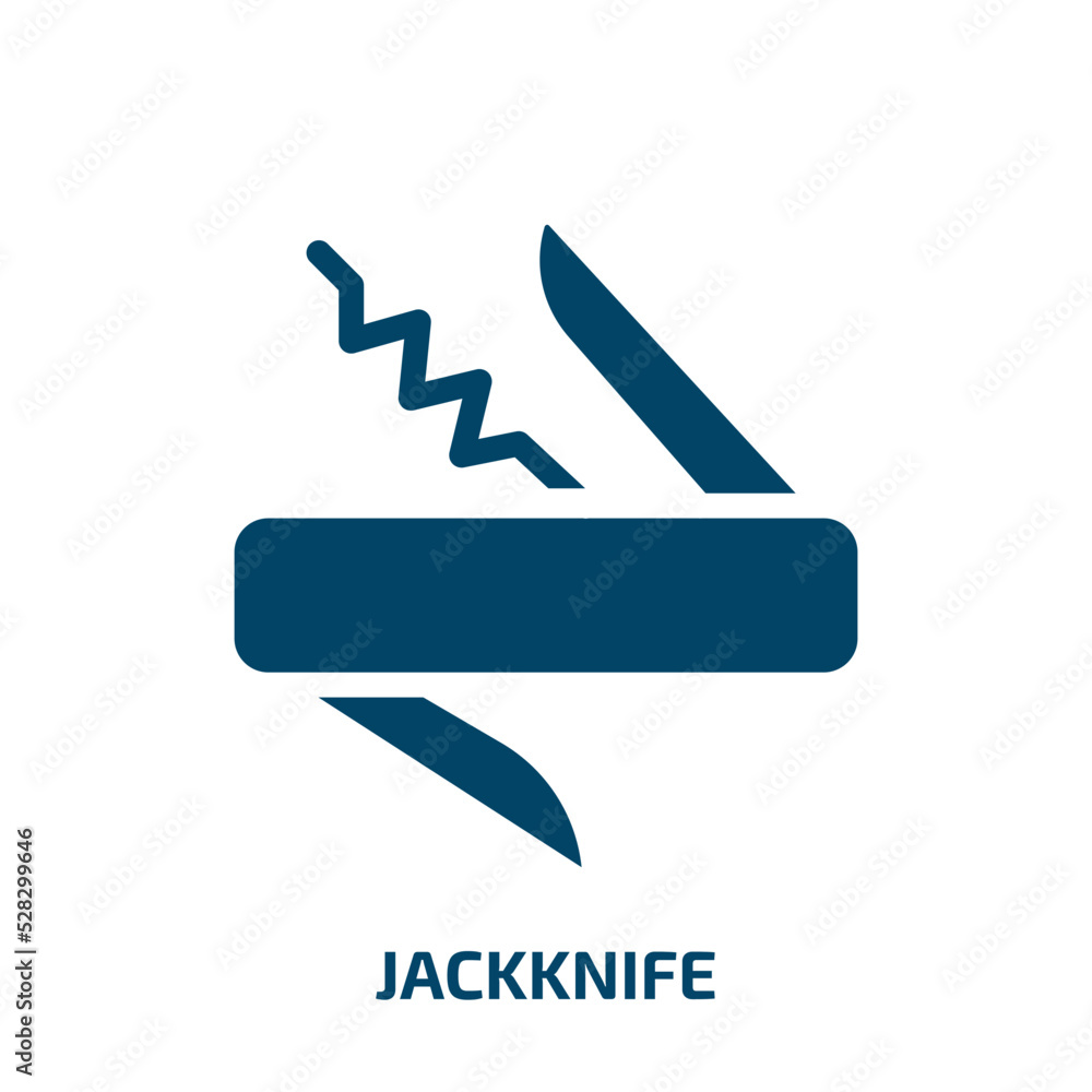 jackknife vector icon. jackknife, travel, equipment filled icons from ...