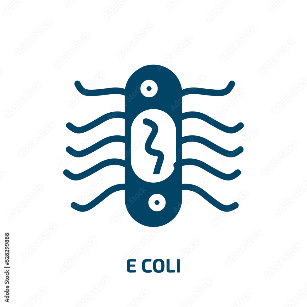 e coli vector icon. e coli, bacteria, disease filled icons from flat ...