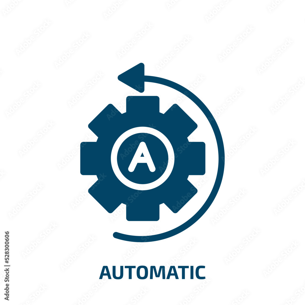automatic vector icon. automatic, technology, service filled icons from flat driving school ...