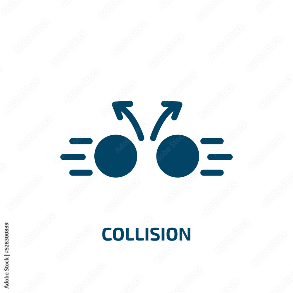 Collision Vector Icon Collision Crash Accident Filled Icons From Flat Physics Concept