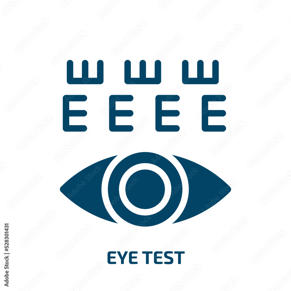 eye test vector icon. eye test, medical, science filled icons from flat ...