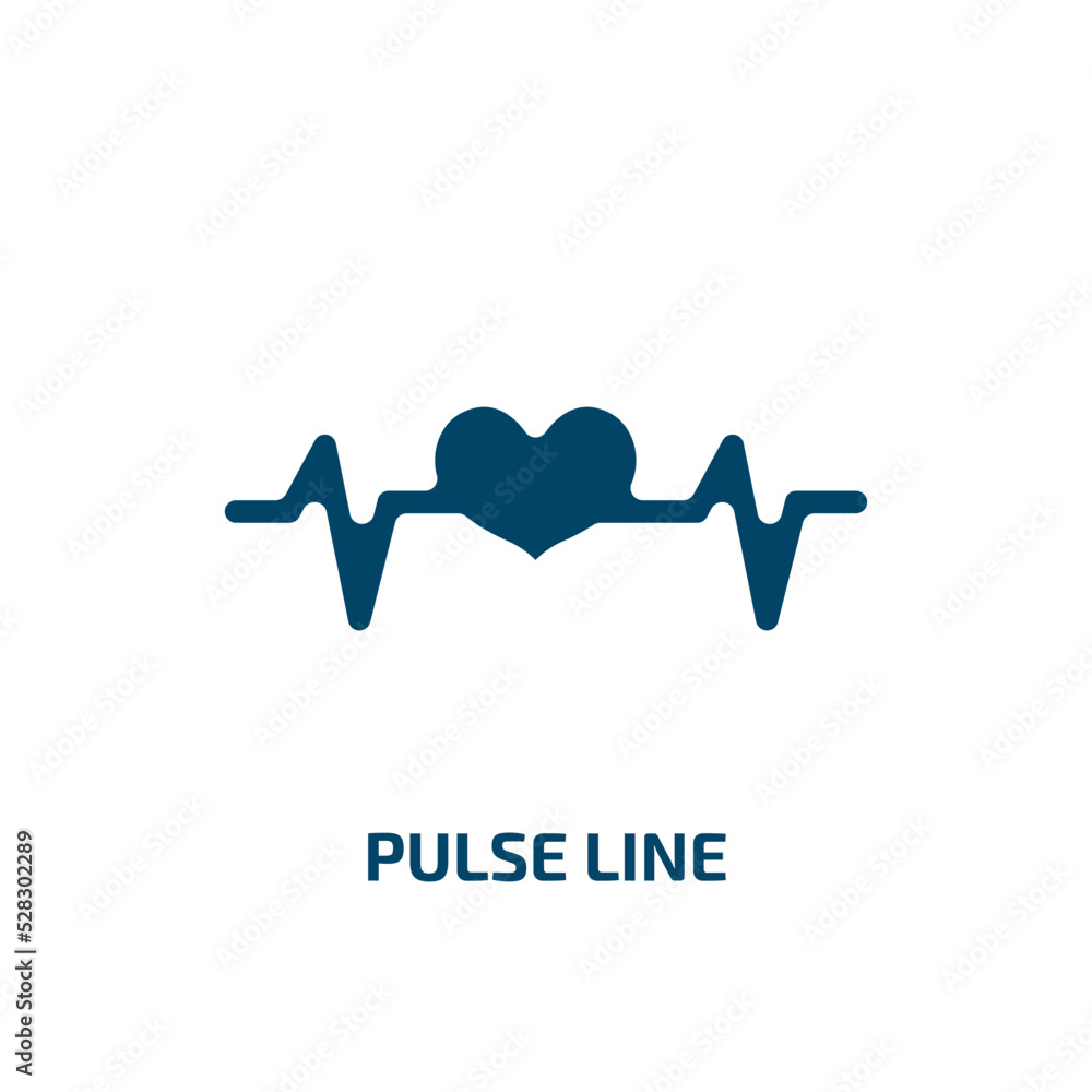 pulse line vector icon. pulse line, healthy, pulse filled icons from ...