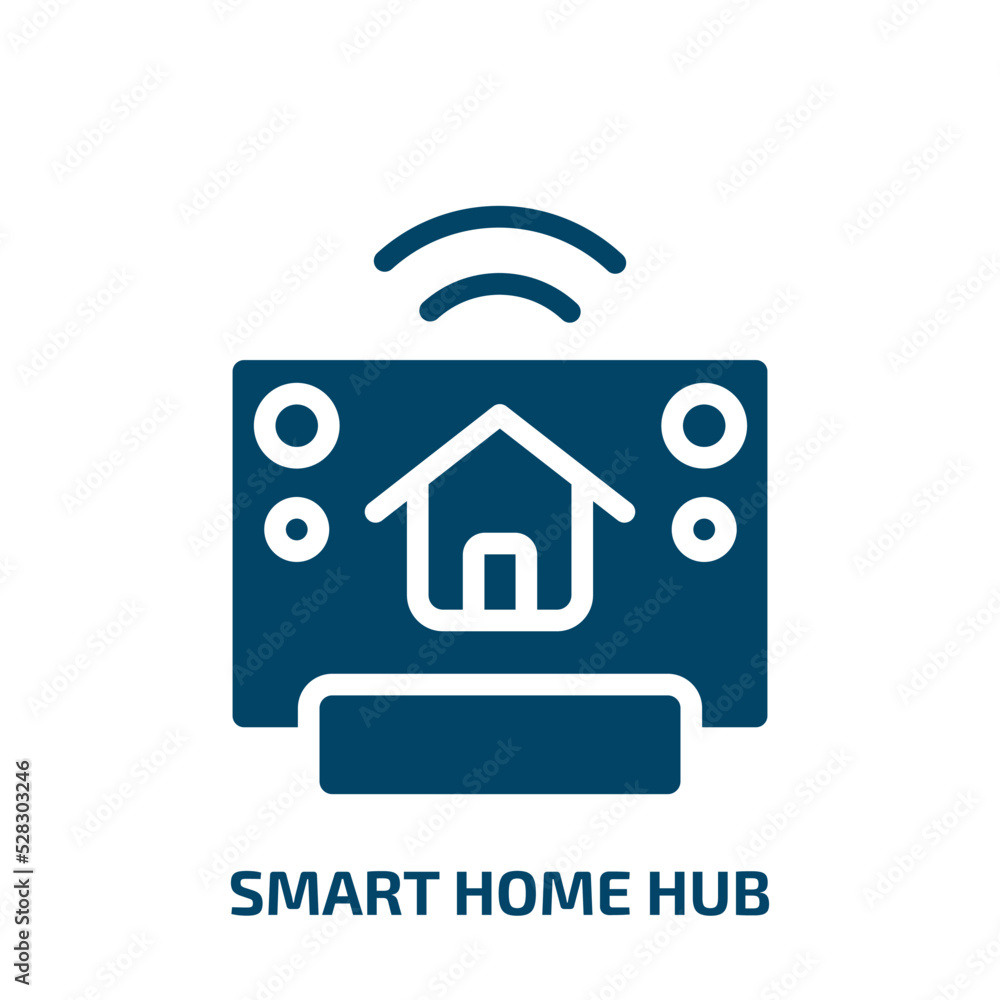 smart home hub vector icon. smart home hub, smart, control filled icons ...