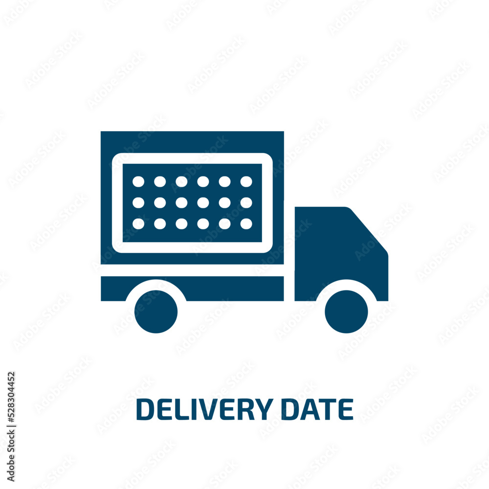 delivery date vector icon. delivery date, date, delivery filled icons ...