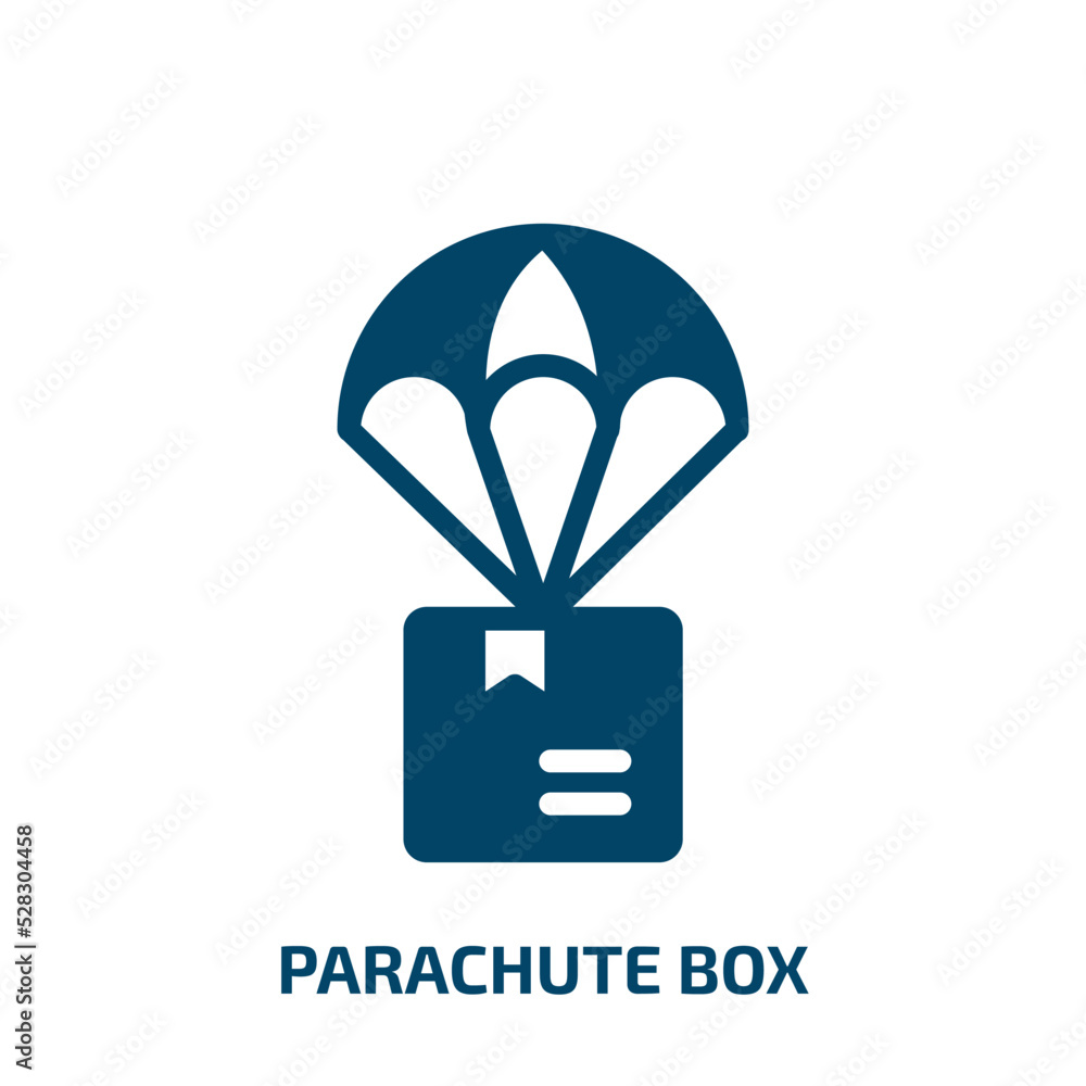 parachute box vector icon. parachute box, box, delivery filled icons ...