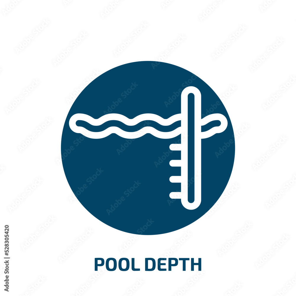 Vetor de pool depth vector icon. pool depth, sport, pool filled icons ...