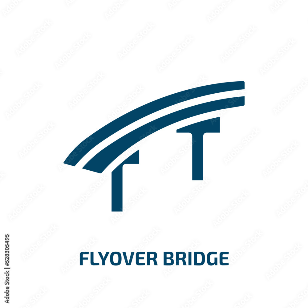 flyover bridge vector icon. flyover bridge, bridge, flyover filled ...