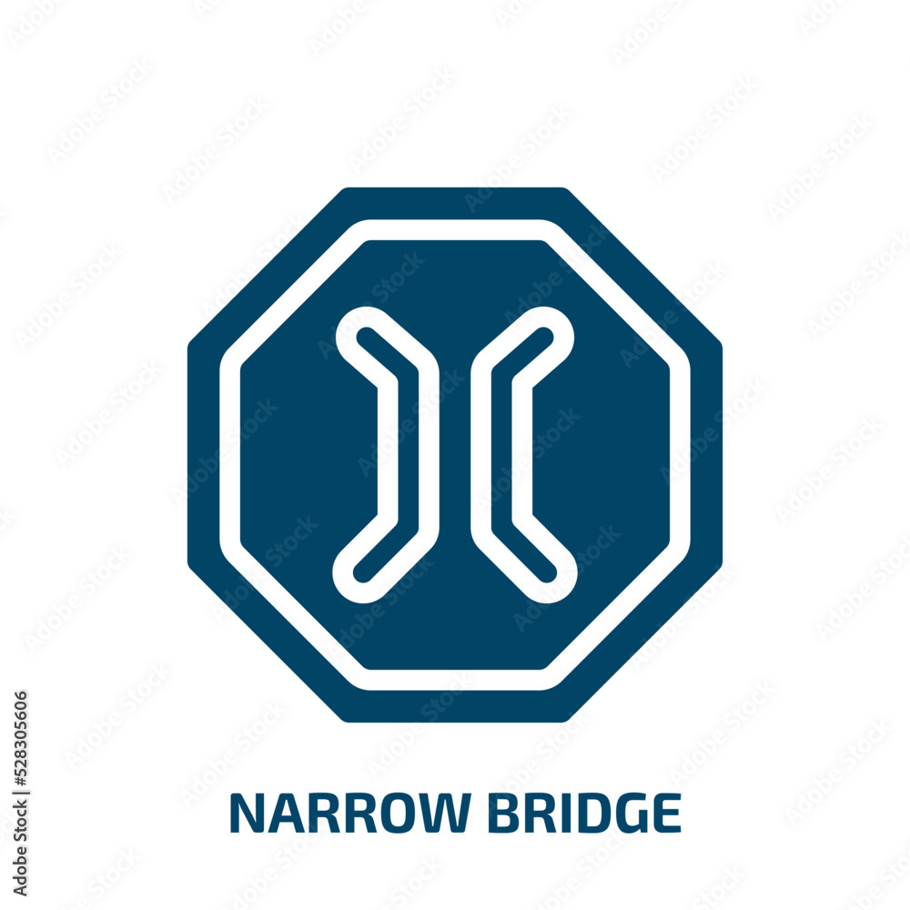 narrow bridge vector icon. narrow bridge, bridge, narrow filled icons ...