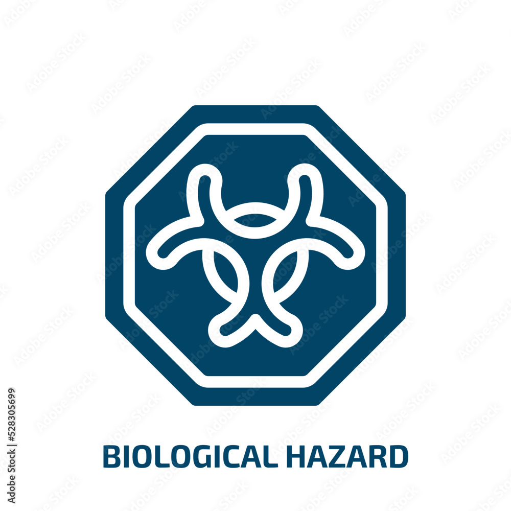 biological hazard vector icon. biological hazard, danger, biology ...