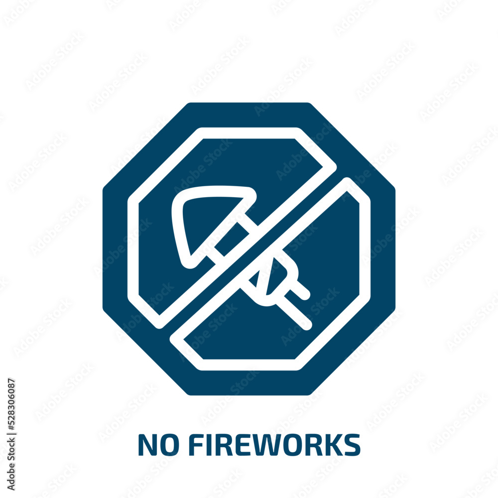 no fireworks vector icon. no fireworks, fireworks, carnival filled ...
