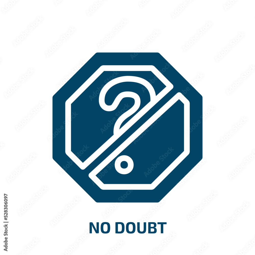 no doubt vector icon. no doubt, doubt, person filled icons from flat signal and prohibitions ...