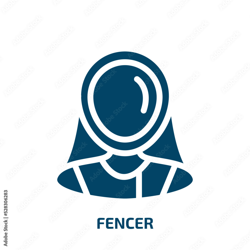 fencer vector icon. fencer, fight, sword filled icons from flat sport ...