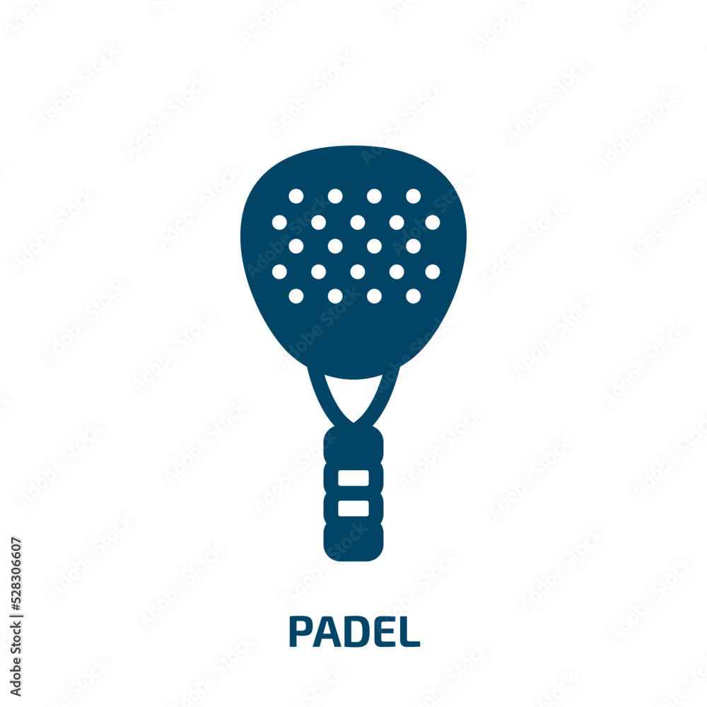 padel vector icon. padel, racket, tennis filled icons from flat sports ...