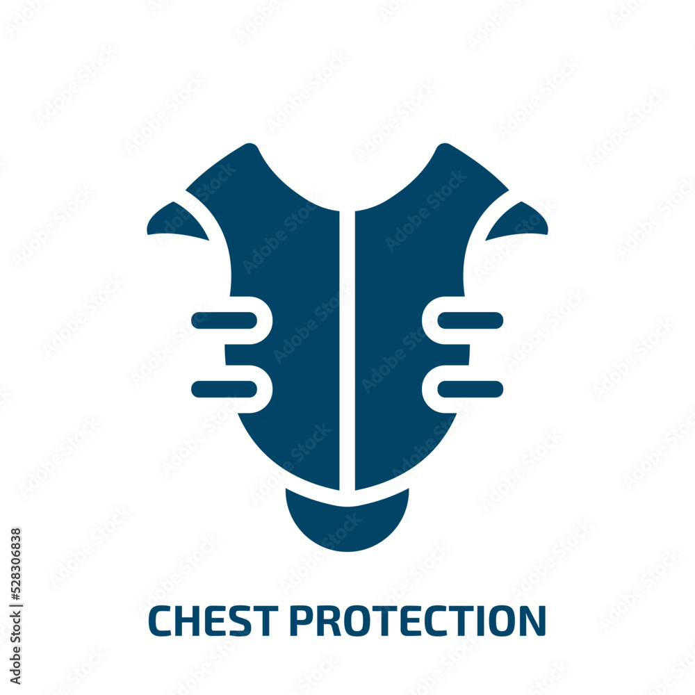 chest protection vector icon. chest protection, care, protection filled ...