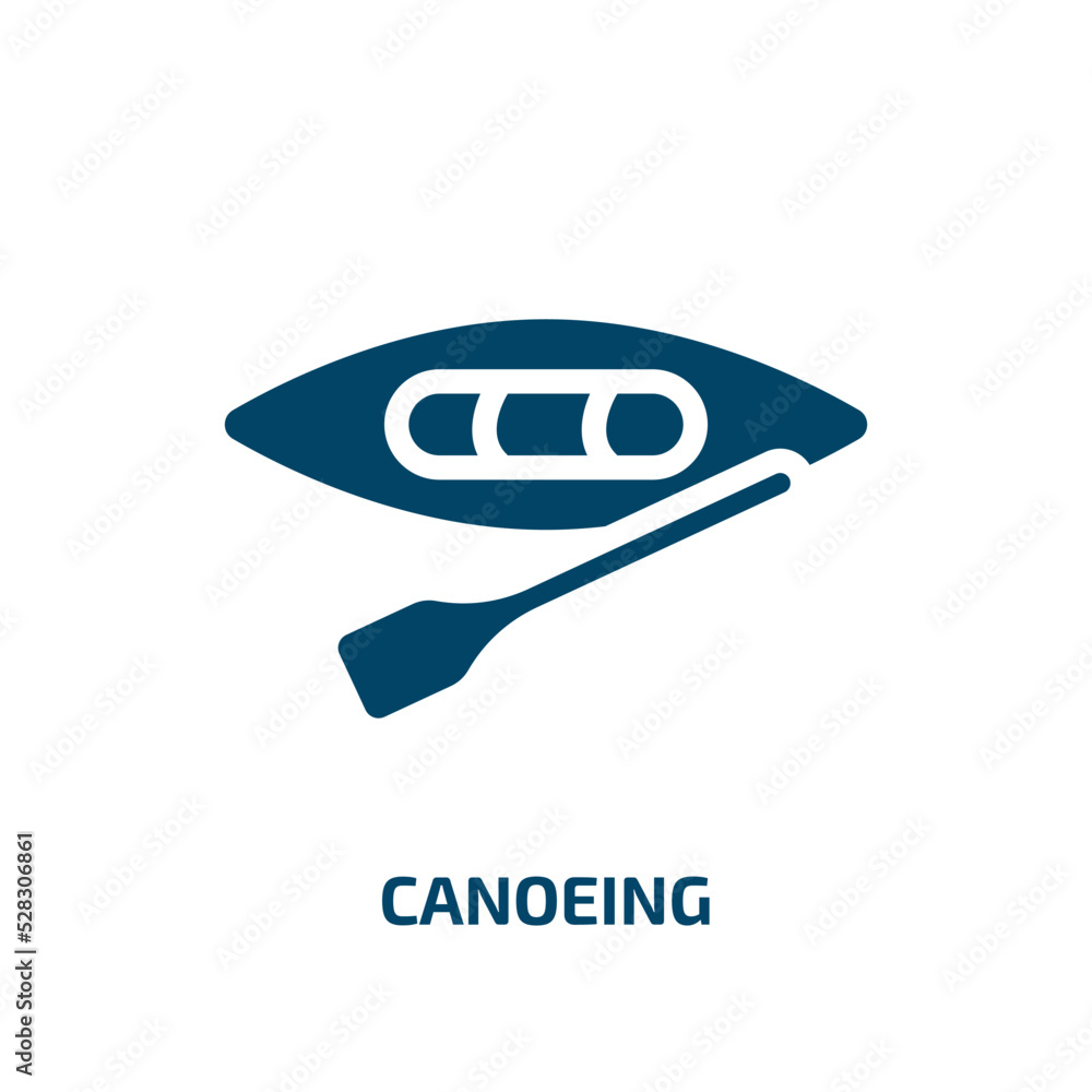 canoeing vector icon. canoeing, canoe, camp filled icons from flat x ...