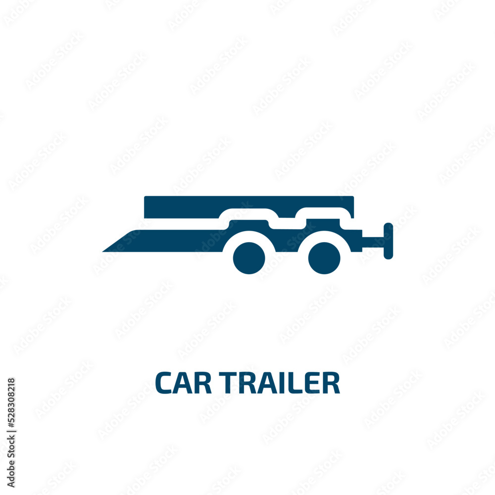car trailer vector icon. car trailer, trailer, car filled icons from ...