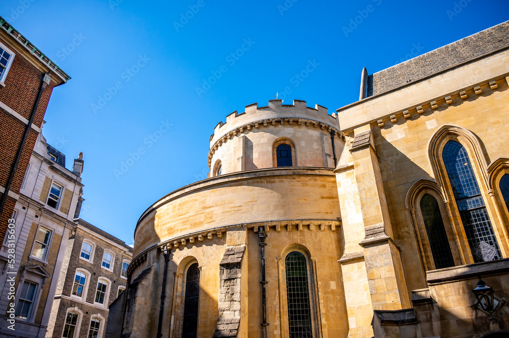 London, UK - August 20, 2022: Impressive Temple Church in the City of ...