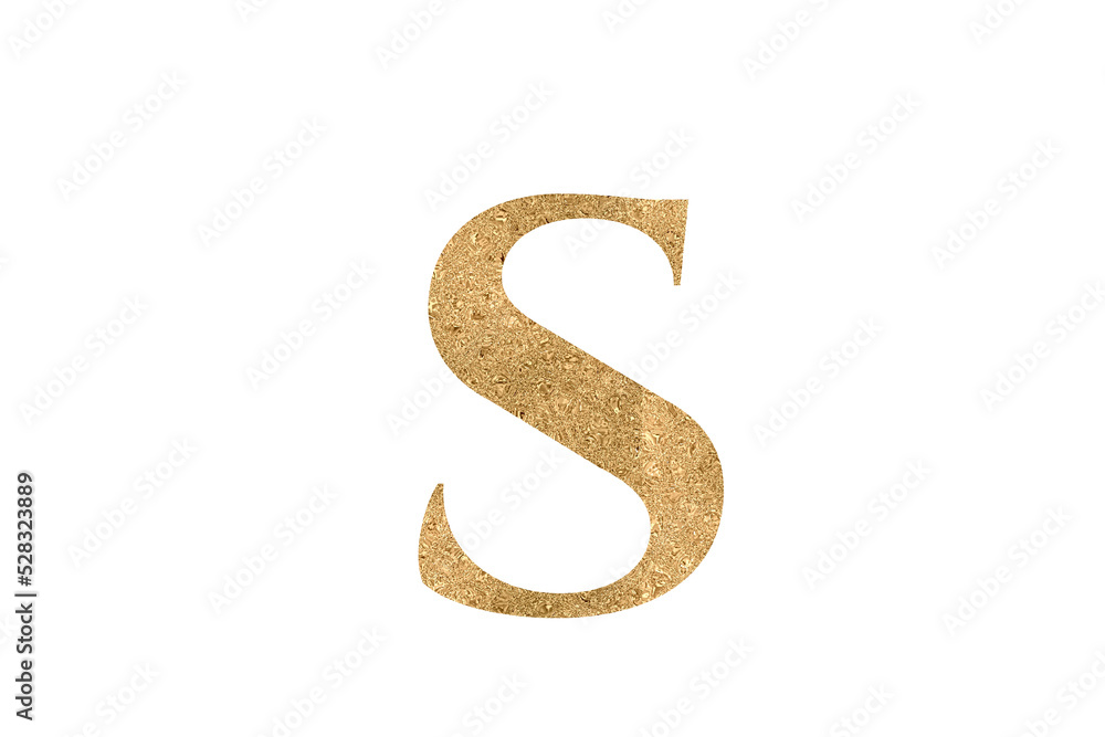 Gold Foil Alphabet S PNG Transparent Background Stock Illustration ...