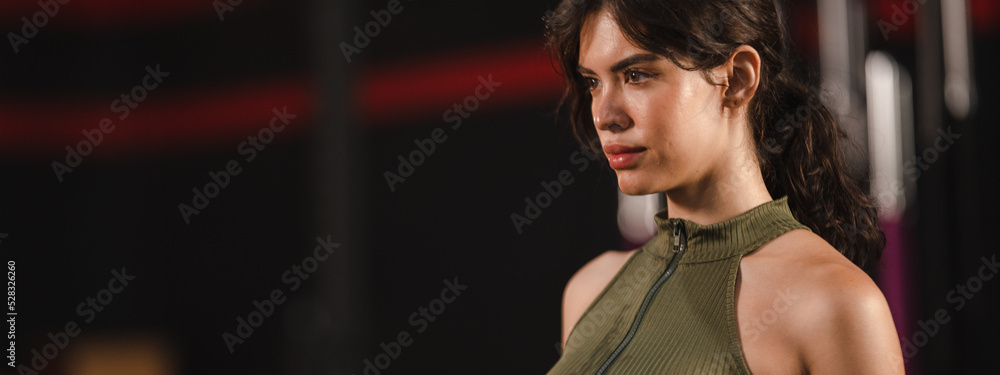 tired sport woman person concept, exhausted female lifestyle after ...