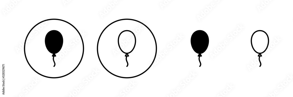 Balloon icon vector. Party balloon sign and symbol Stock Vector | Adobe ...