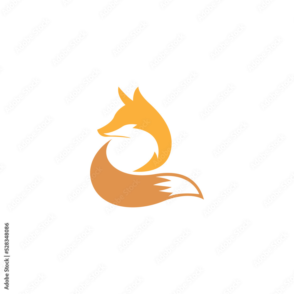 Fox icon logo design Stock-Vektorgrafik | Adobe Stock