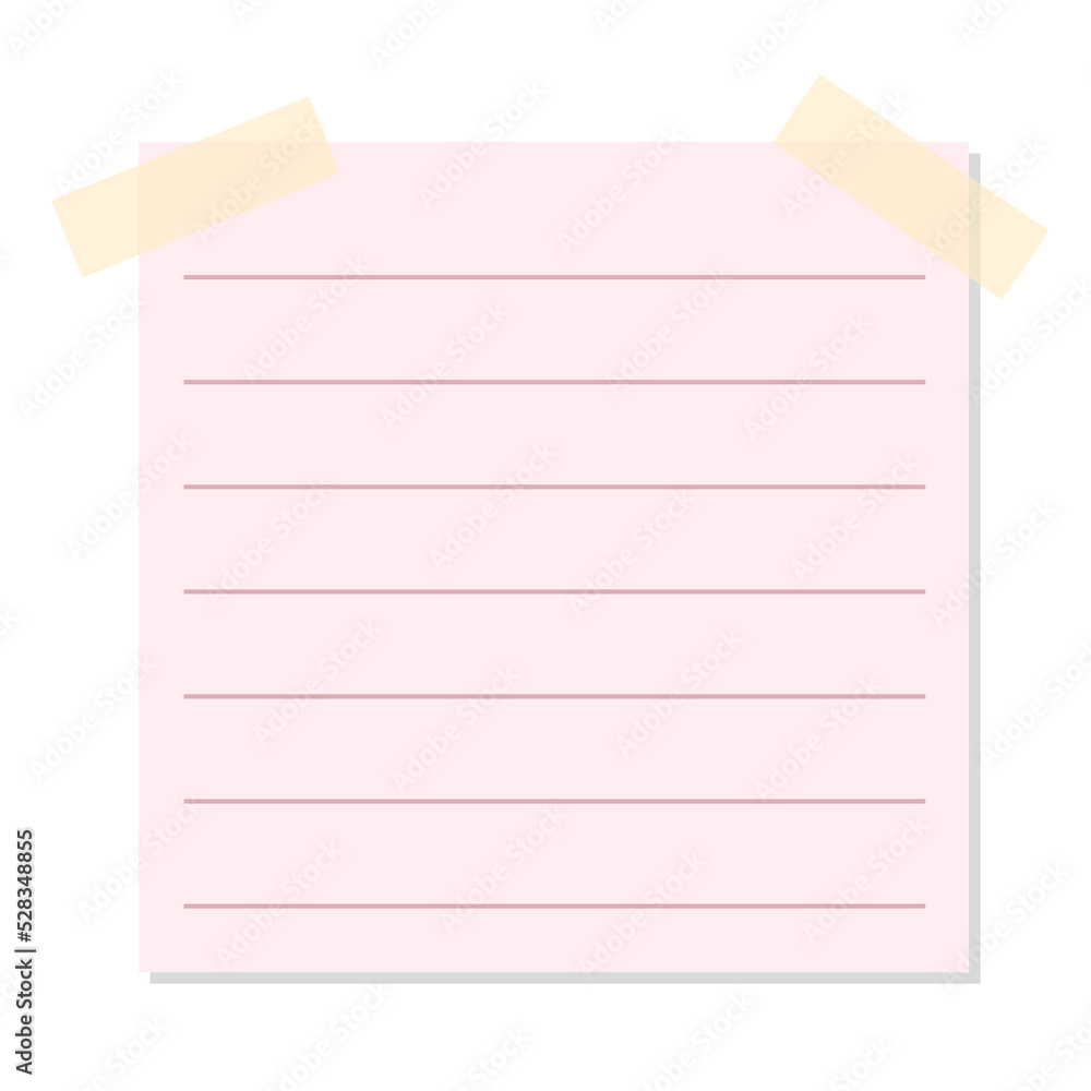 Sticky notes with colored masking tape isolated background ...