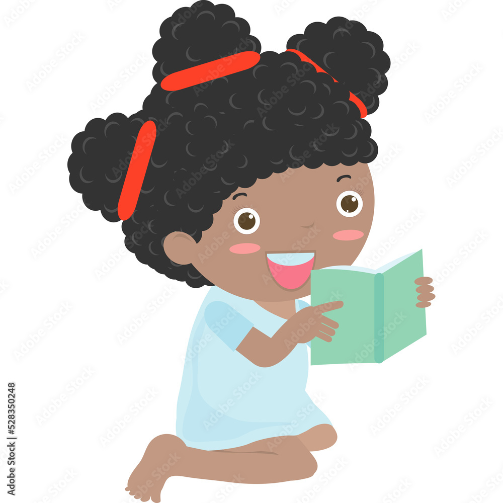 Kids Reading Book Child and Education back to school illustration ...