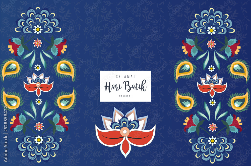 Traditional Batik Pattern from Indonesia Vector Illustration. Batik ...