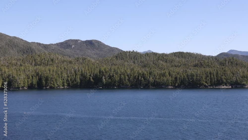 Inside passage Alaska ship pine forest. The Inside Passage a coastal ...