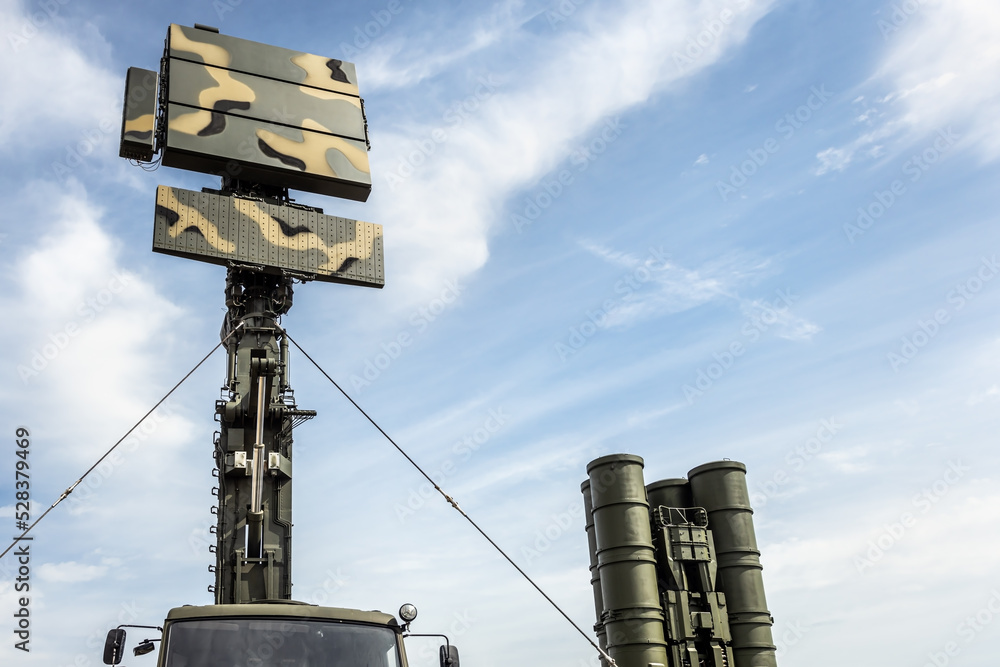 antennas radar detection station of the anti-aircraft missile system ...