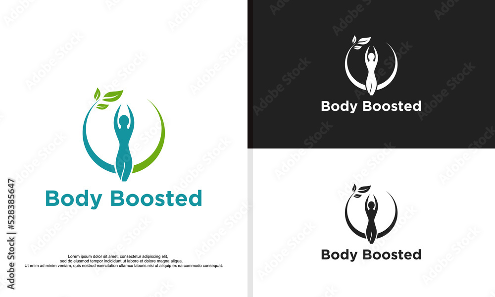 logo illustration vector graphic of body booster supplement Stock ...