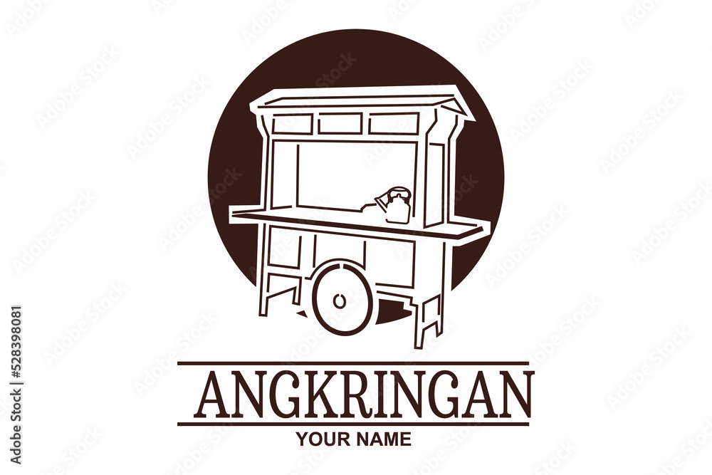 Vetor do Stock: Vector Illustration for Angkringan food stall logo ...