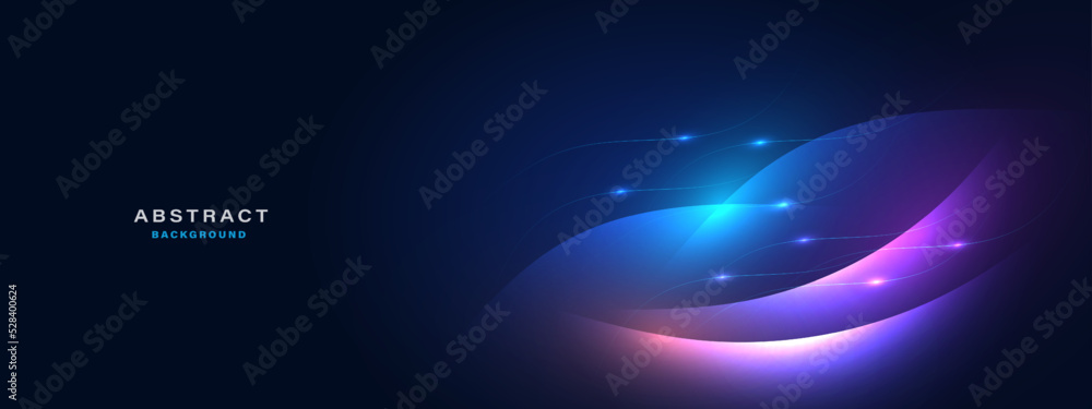 Abstract technology background with dynamic light effect.Vector ...