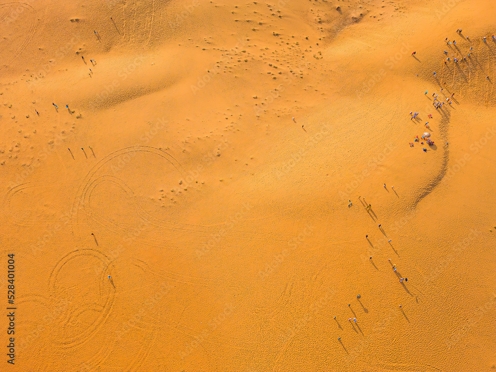 Top view Red Sand Dunes (local name is Doi Cat Do), also known as ...